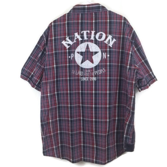 Parish Nation | Shirts | Parish Nation Red Blue Plaid Y2k Vintag Hip ...